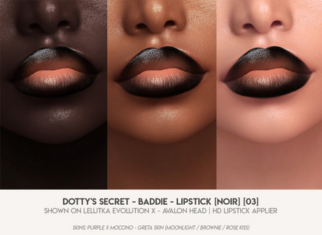 Second Life Marketplace - Dotty's Secret - Baddie - Satin Lipstick ...